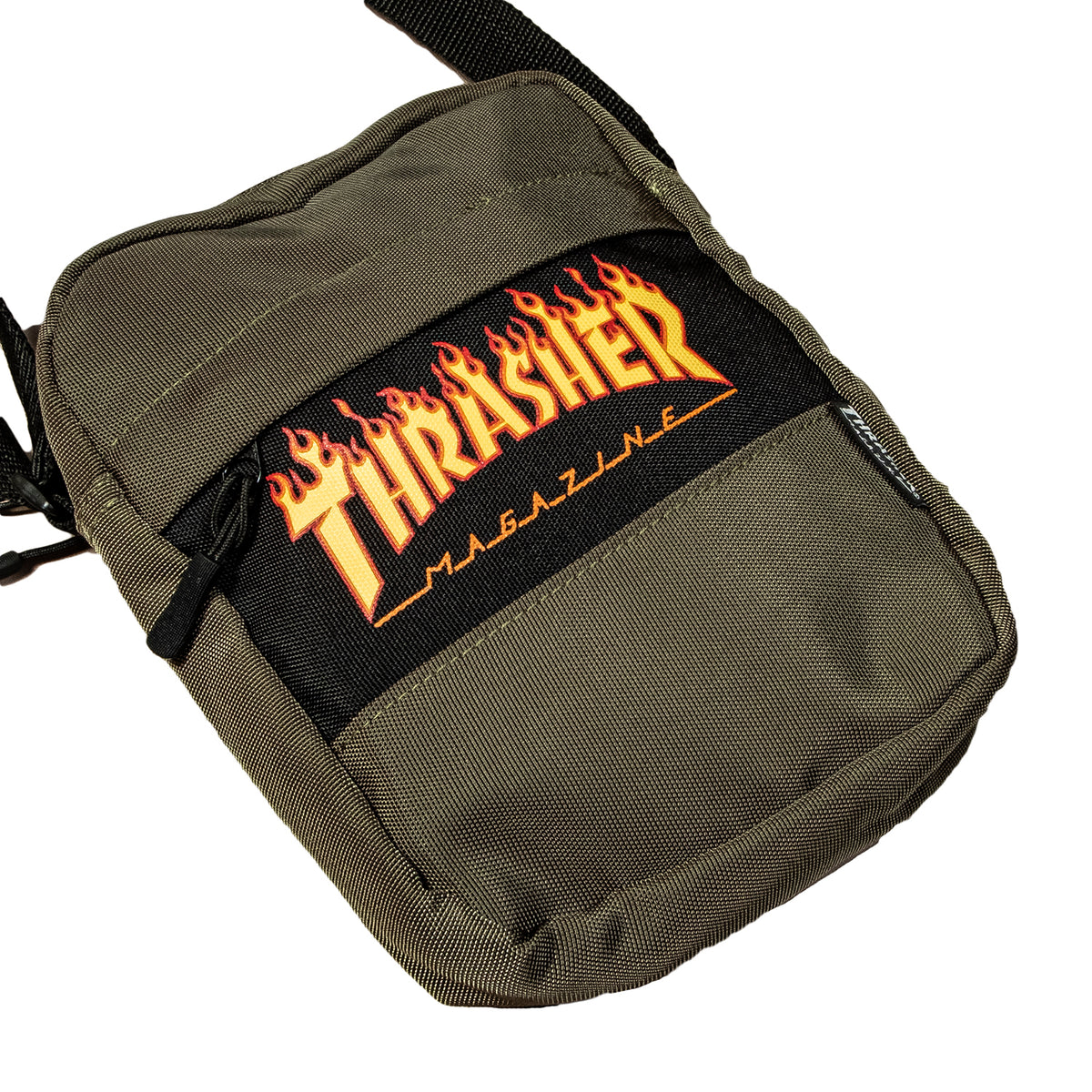Thrasher : Flame Mini Shoulder Bag Small Logo (Olive) – The Nines